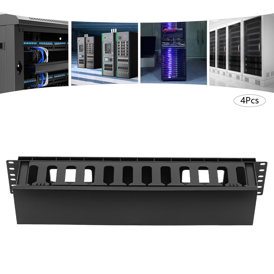 4pcs Horizontal Rack Mount Cable Management Cable Organizer Cable ...