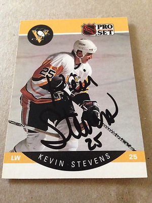 Kevin Stevens VINTAGE HAND SIGNED 1990 ProSet Rookie Card With COA | eBay
