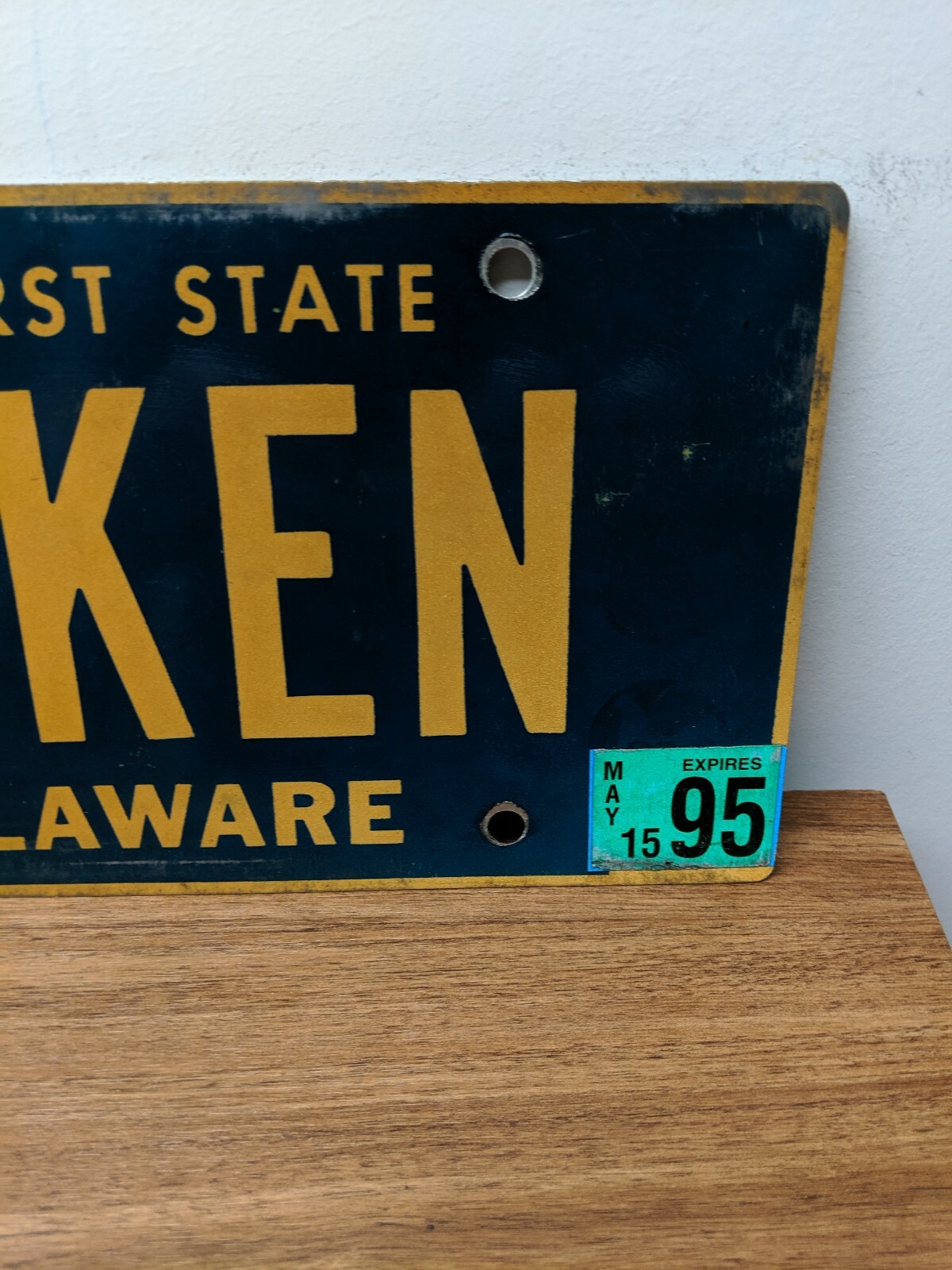 Delaware 1995 Real Used Vanity License Plate DAKEN DOKKEN Heavy Metal ...