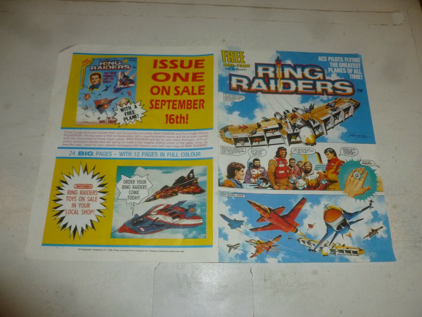RING RAIDERS Comic - FREE FLYER - Date 1989 - UK Paper Comic | eBay UK