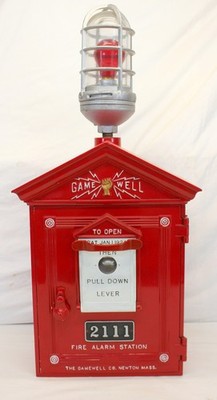 💥 early GAMEWELL Fire Alarm Pull Station Call Box w/ Red Light Restored ...