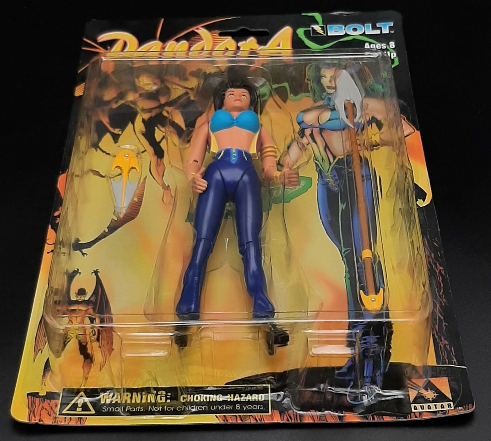 MOC 1997 PDW Bolt Toys Pandora Action Figure NEW Blue & Magenta Outfit ...