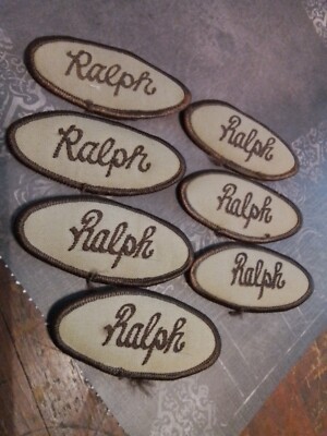 Vintage Name Patch "RALPH" 7 AVAILABLE NOS IRON OR SEW ON | eBay