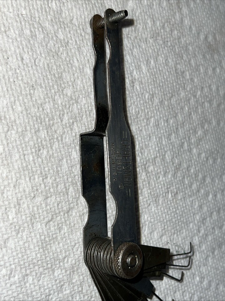 Vintage Craftsman 40801 Spark Plug Gap Thickness Feeler Gauge ...