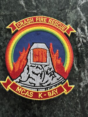 MCAS K-Bay Crash FIRE Rescue Emergency MILITARY BASE PATCH Rare Kaneohe ...