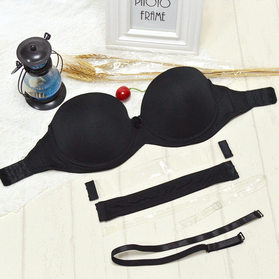 Strapless Thick Padded Transparent Multiway 4 Way Clear Back Straps ...