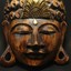 Buddha Face Wood Mask Hand Carved Wall Decor Art Hanging Meditate ...