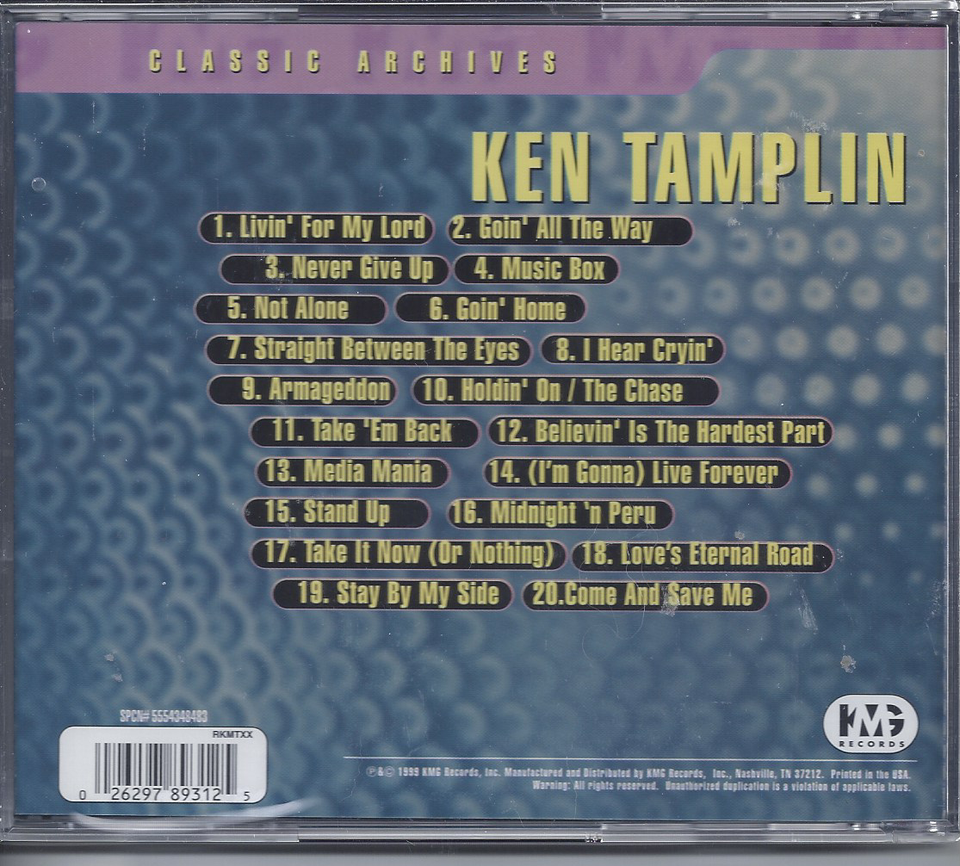 Ken Tamplin-An Axe To Grind/Soul Survivor CD Christian Rock (New ...