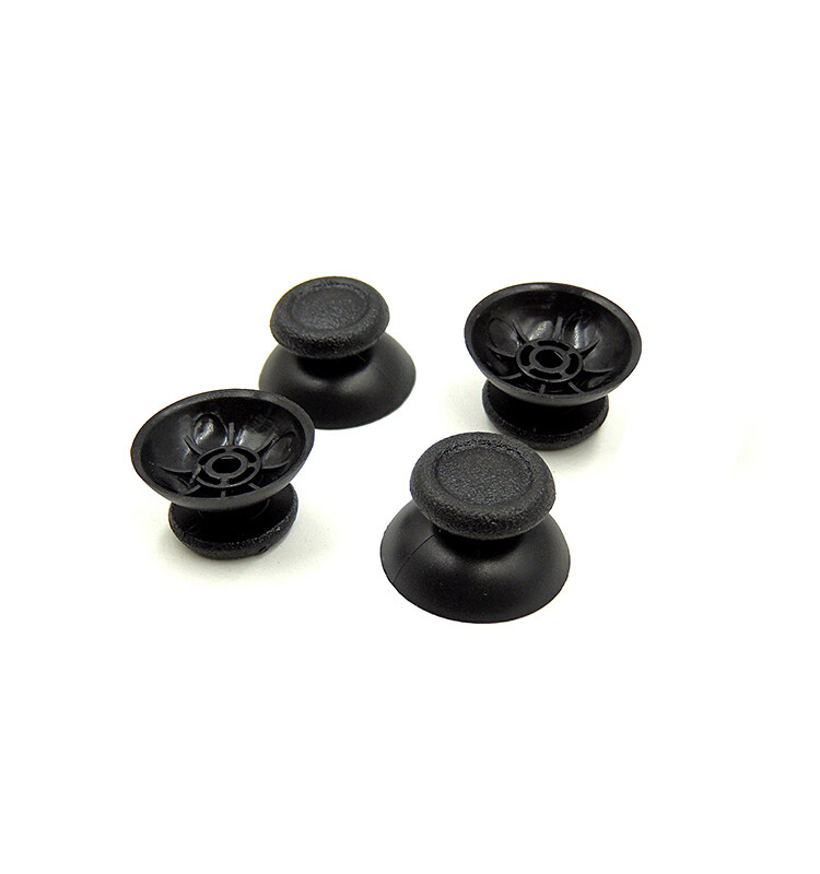 2PCS Black Grey Rubber Joystick Cap for PS4 Slim & Pro Controller ...
