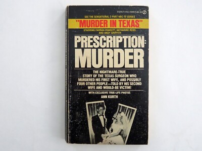 Prescription Murder, Ann Kurth, true crime mmpbk TV tie-in c1976 Murder ...