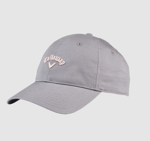 Callaway Heritage Twill 2023 Cap (Grey/Pink, Adjustable) Golf Hat NEW ...
