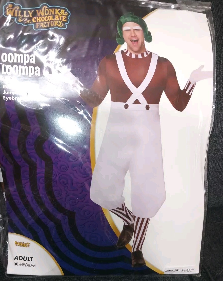 Oompa Loompa Costume Willy Wonka Chocolate Factory Ad… - Gem