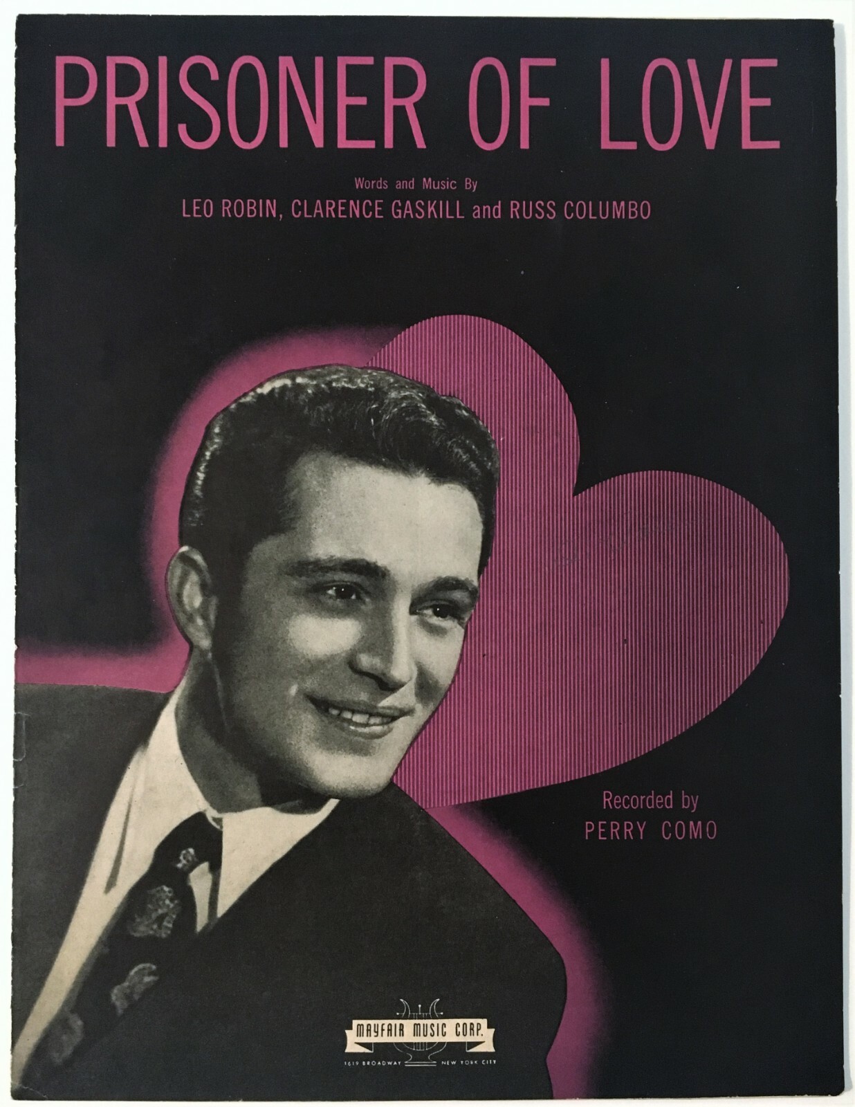 1946 PERRY COMO "PRISONER OF LOVE" MOVIE SHEET MUSIC | eBay