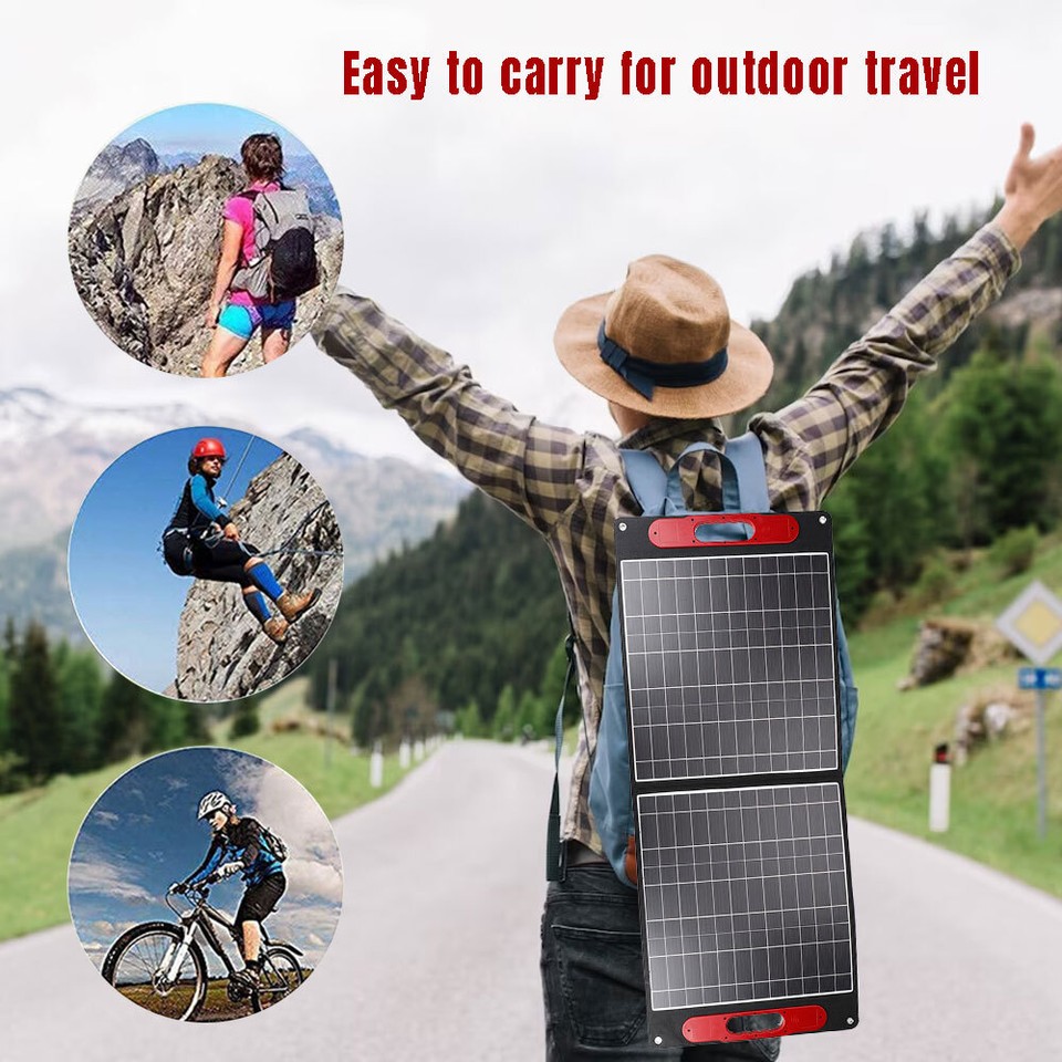 300W Portable Solar Panel Waterproof Foldable For Power Station Charge ...