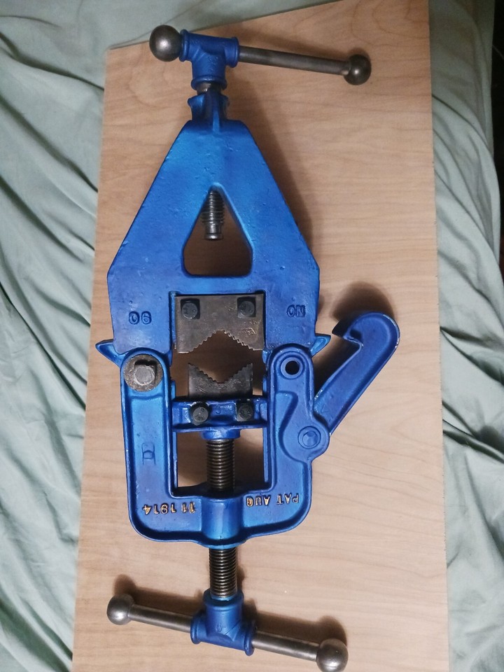 Vintage Antique Reed Mfg. Co Pipe Vise No. 90 Pat Aug 11 1914 Restored ...
