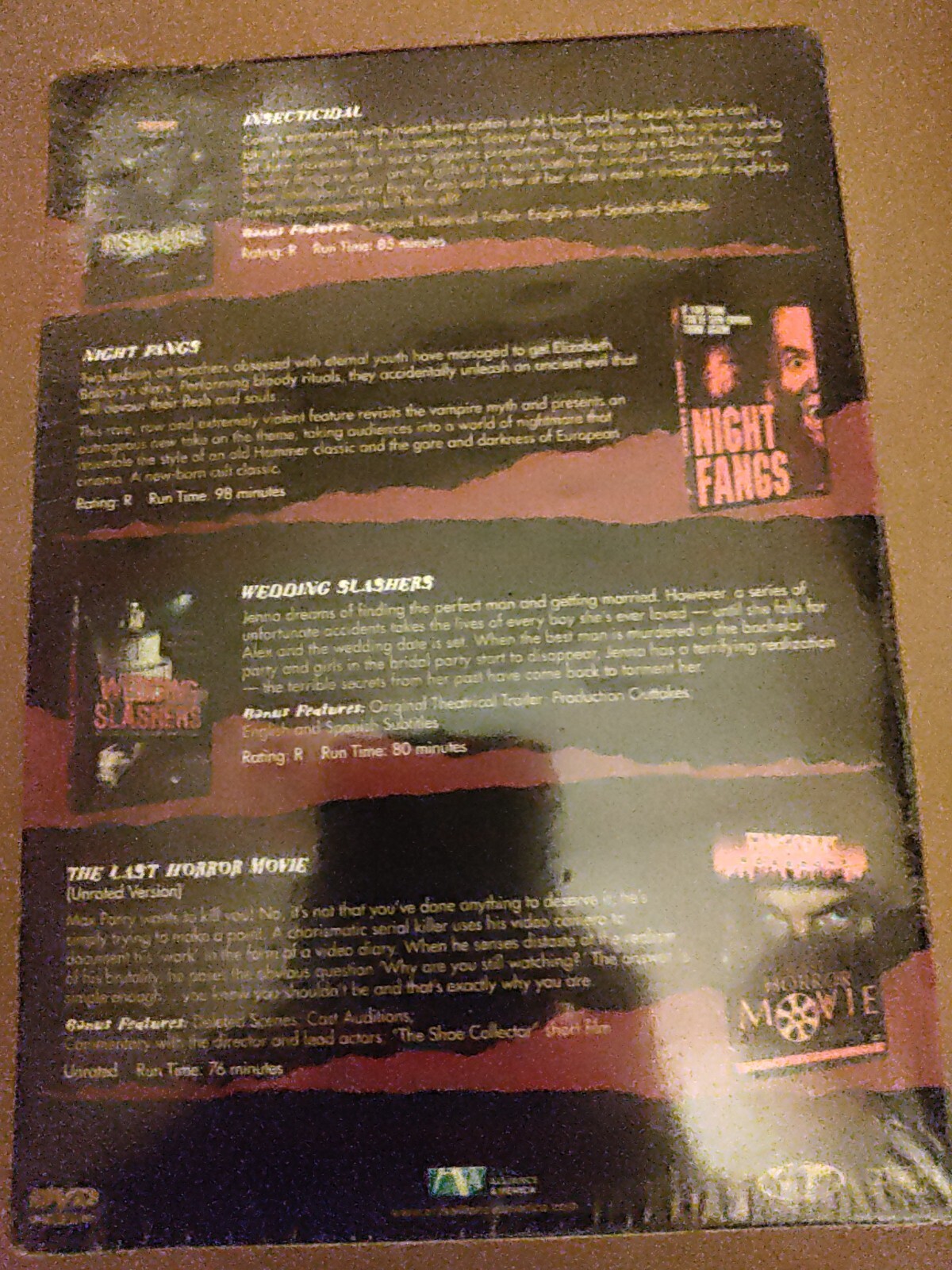 The Gore Pack: Insecticidal, Night Fangs, Wedding Slashers, Last Horror ...
