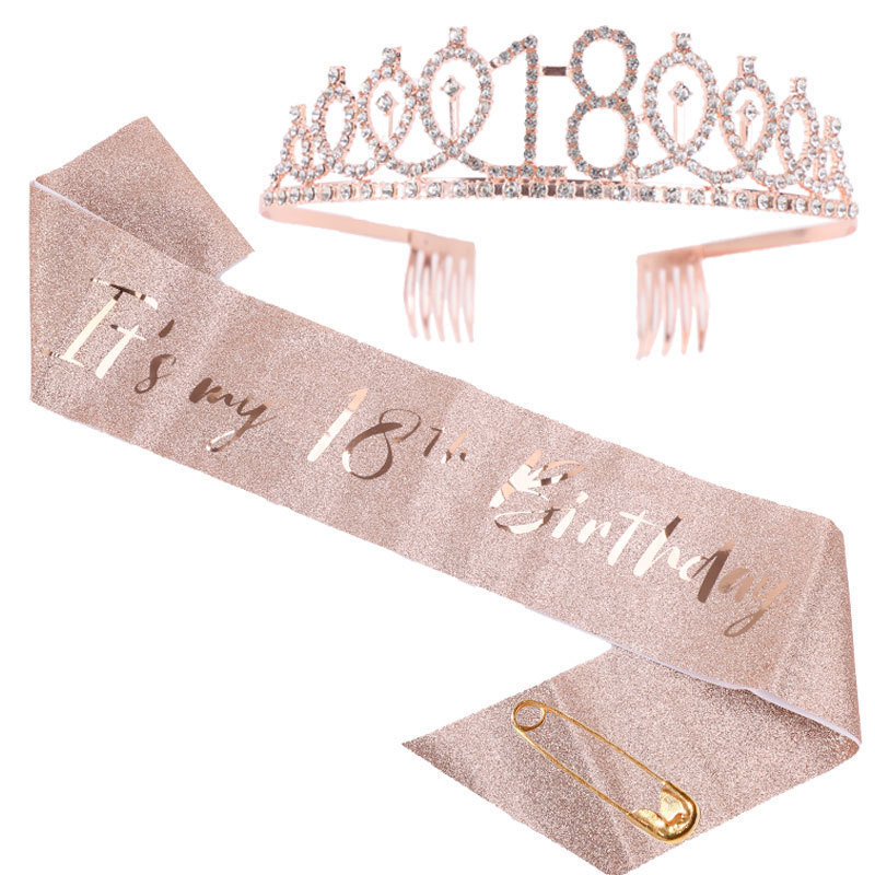 10-40th Birthday Crown Sash Set Birthday Tiara Kit Gift Birthday ...