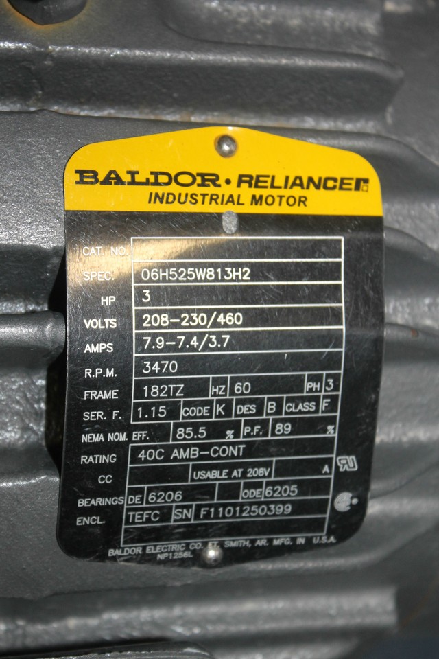 NEW STAINLESS BUFFALO HOWDEN BLOWER 500 CFM 3RE CW900 3HP 208-230/460V ...