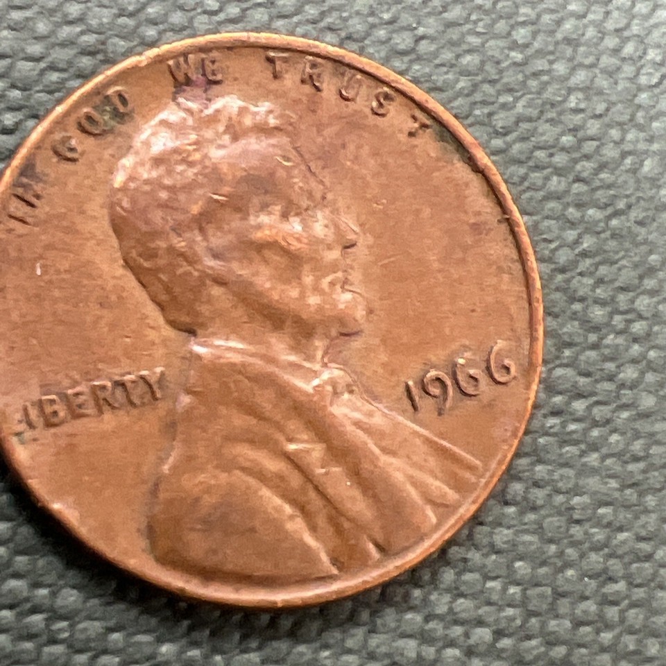 1966 Penny No Mint Mark - Lincoln Memorial Cent - L Error | eBay