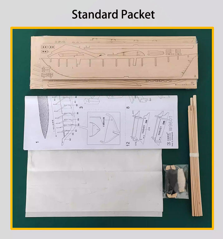 Scale 1:96 Laser-cut Wooden Sailboat Model Kit: The HARVEY 1847 Ship ...