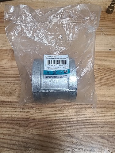 2" Galvanized Pipe Coupling Threaded Gas Water Steam Malleable Iron ...