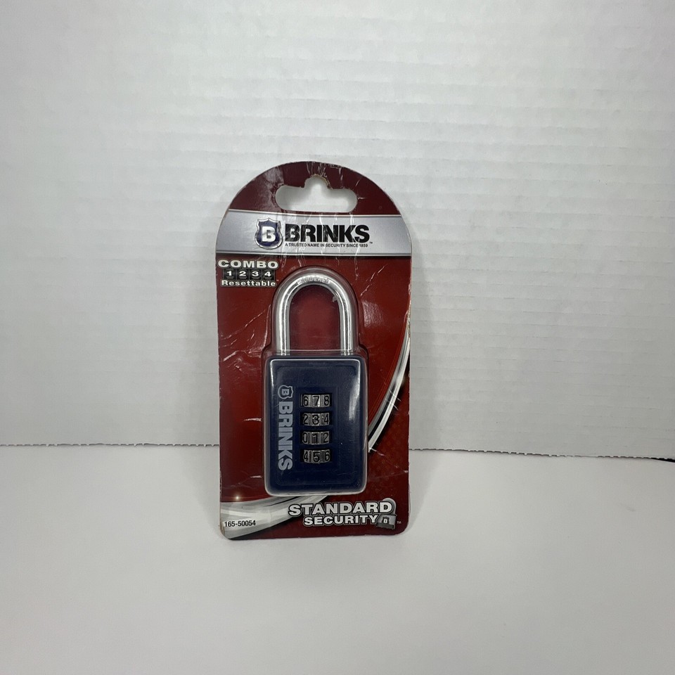Brinks 4-Dial Combination Padlock Resettable Number 165-50054 | eBay