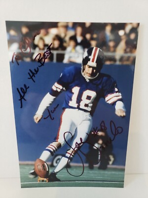 Joe Danelo AUTOGRAPHED 4x6 photo - Giants Packers Bills kicker | eBay