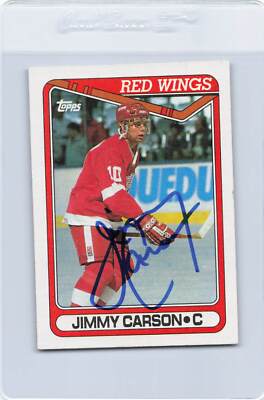 1990/91 Topps #231 Jimmy Carson Red Wings Signed Auto *J6798 | eBay