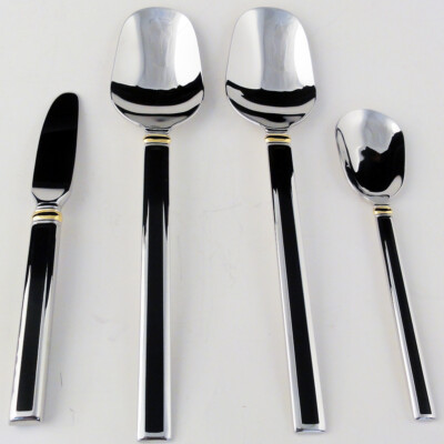 ONEIDA MIDNIGHT 4 Piece Serving Set NEW NEVER USED Stainless made in ...