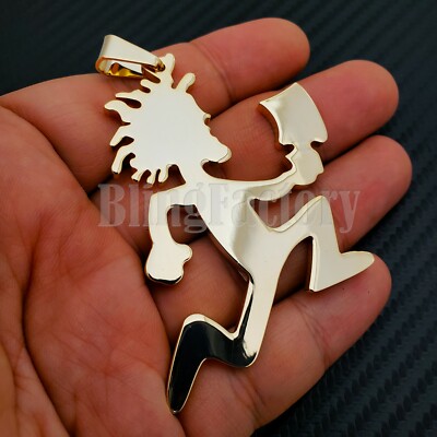 HIP HOP 14K GOLD PLATED HATCHET RUNNER FASHION BLING CHARM PENDANT | eBay