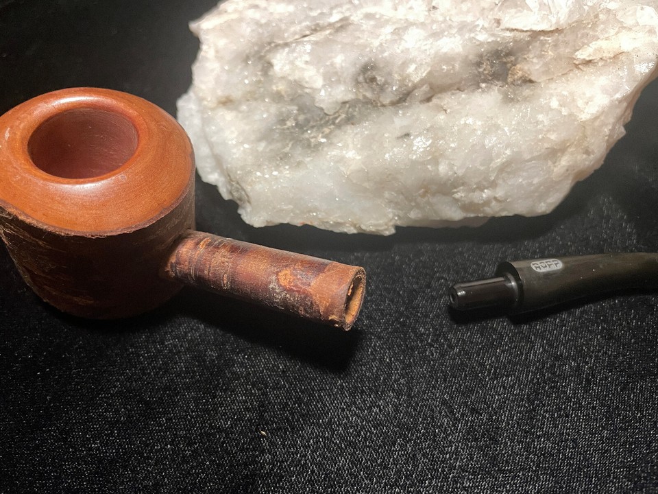 UNSMOKED ROPP DE LUXE #901 Cherrywood Factory Ebonite Stem, Made in ...