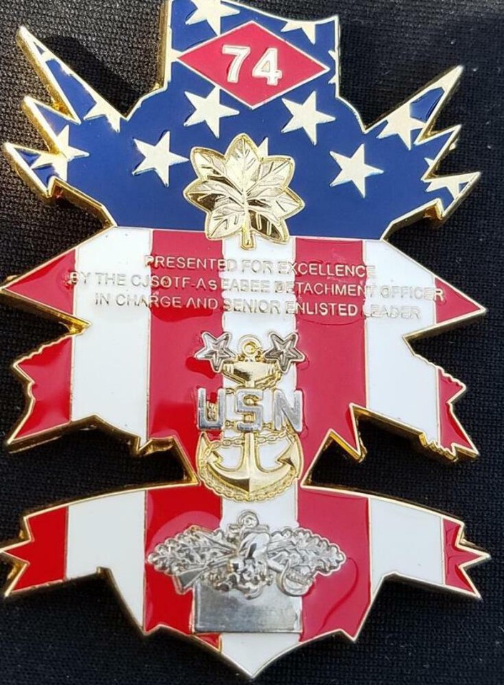 Rare USN NMCB CJSOTF-A US Navy Mobile Construction Battalion 74 ...