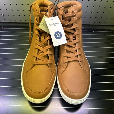 Goodfellow & Co Men's High Top Faux Leather Sneakers Boots for Men | eBay