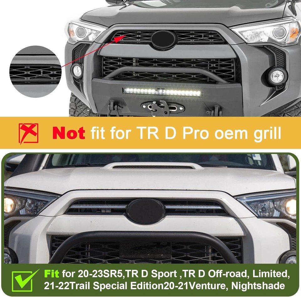 RGB Led Grill Lights for 2021-2024 Toyota 4Runner Sr5 Limited TRD-Sport ...
