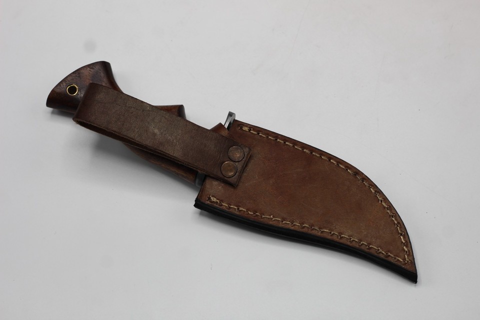 AB Handmade Damascus Custom Walnut Wood Small Hunting Camping Knife | eBay
