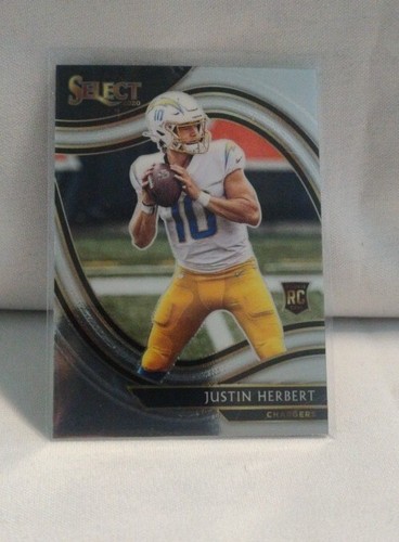 2020 Select Justin Herbert Field Level Rookie Card RC #344 LA Chargers ...