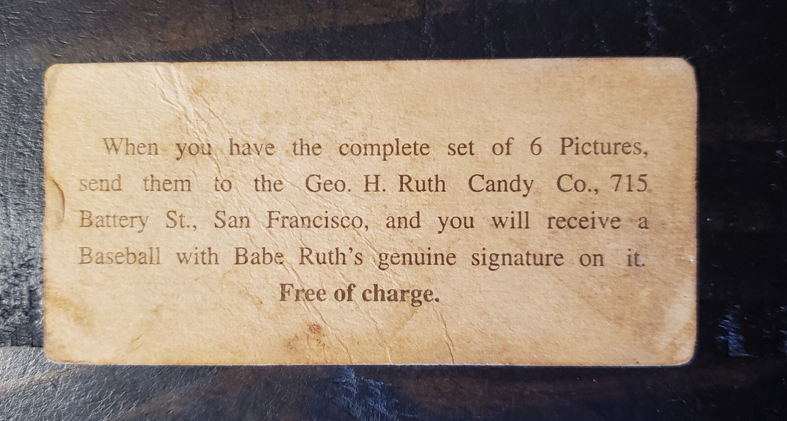 Vintage 1928 Babe Ruth George Ruth Candy Co. # 4 SGC 3 Super Rare ...