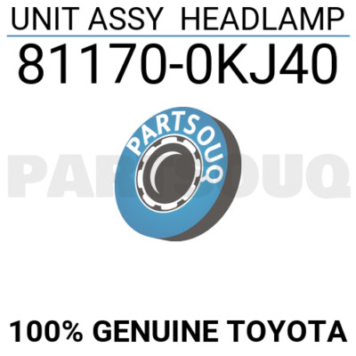 811700KJ40 Genuine Toyota UNIT ASSY HEADLAMP 81170-0KJ40 | eBay