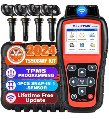 Autel TS508WF Tool With 4 1-Sensor-R Rubber MX-1 TPMS Sensors ...