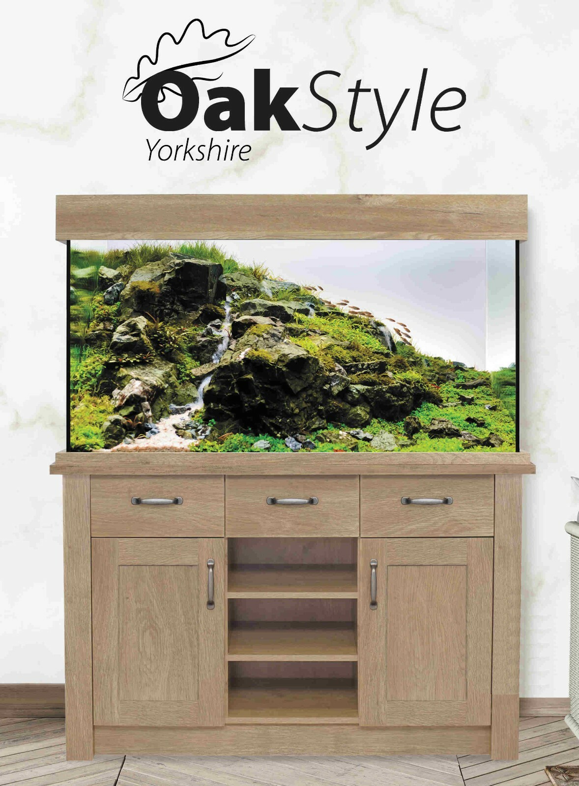 Oak Style Aquarium Fish Tank Cabinet AQUA ONE stand only | eBay UK