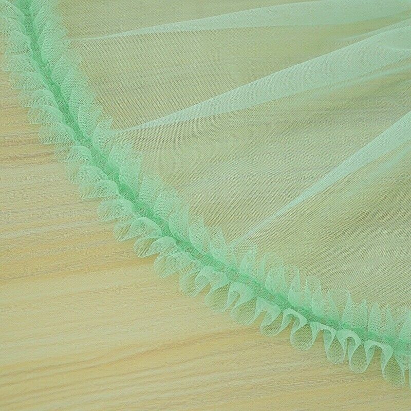 Pleated Ruffle Mesh Edging Lace Fabric Trimming Frill Crinkle DIY Dress ...