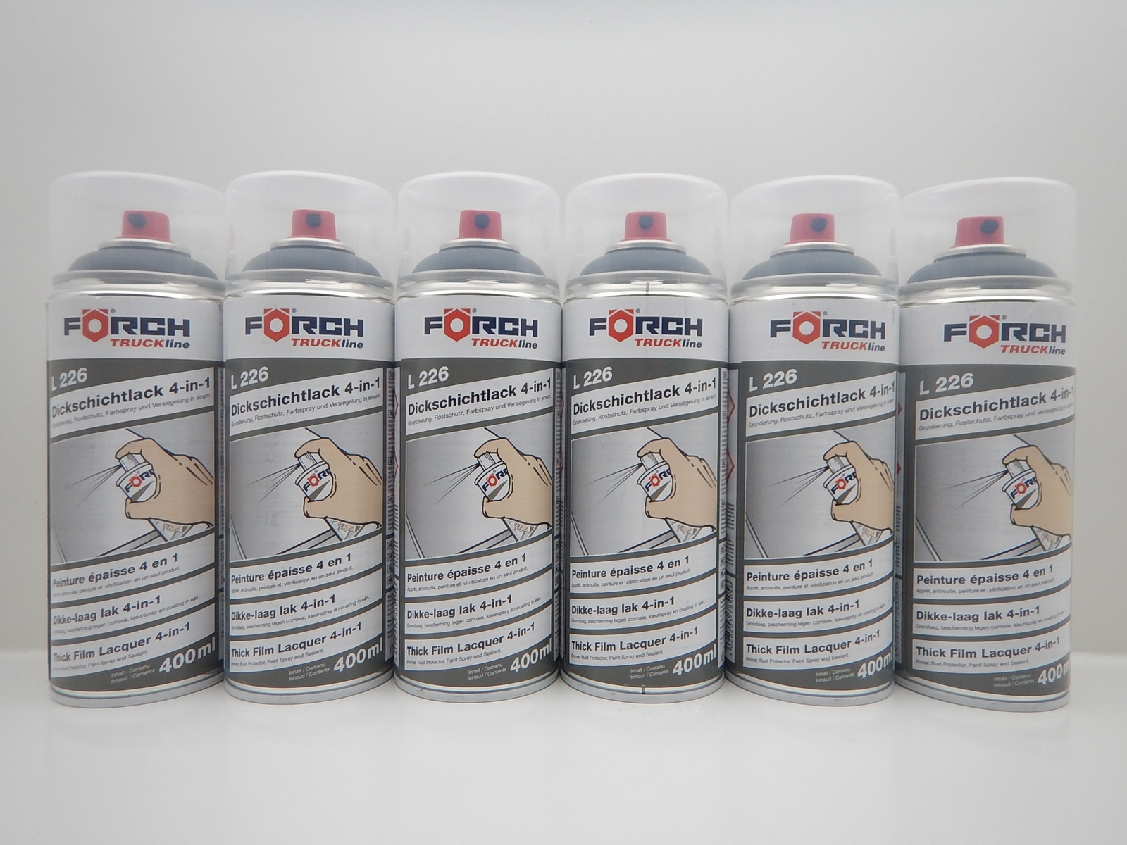 6x 4 in 1 RAL DB 7350 NOVAGRAU GRAU DICKSCHICHTLACK LACK SPRAY ...