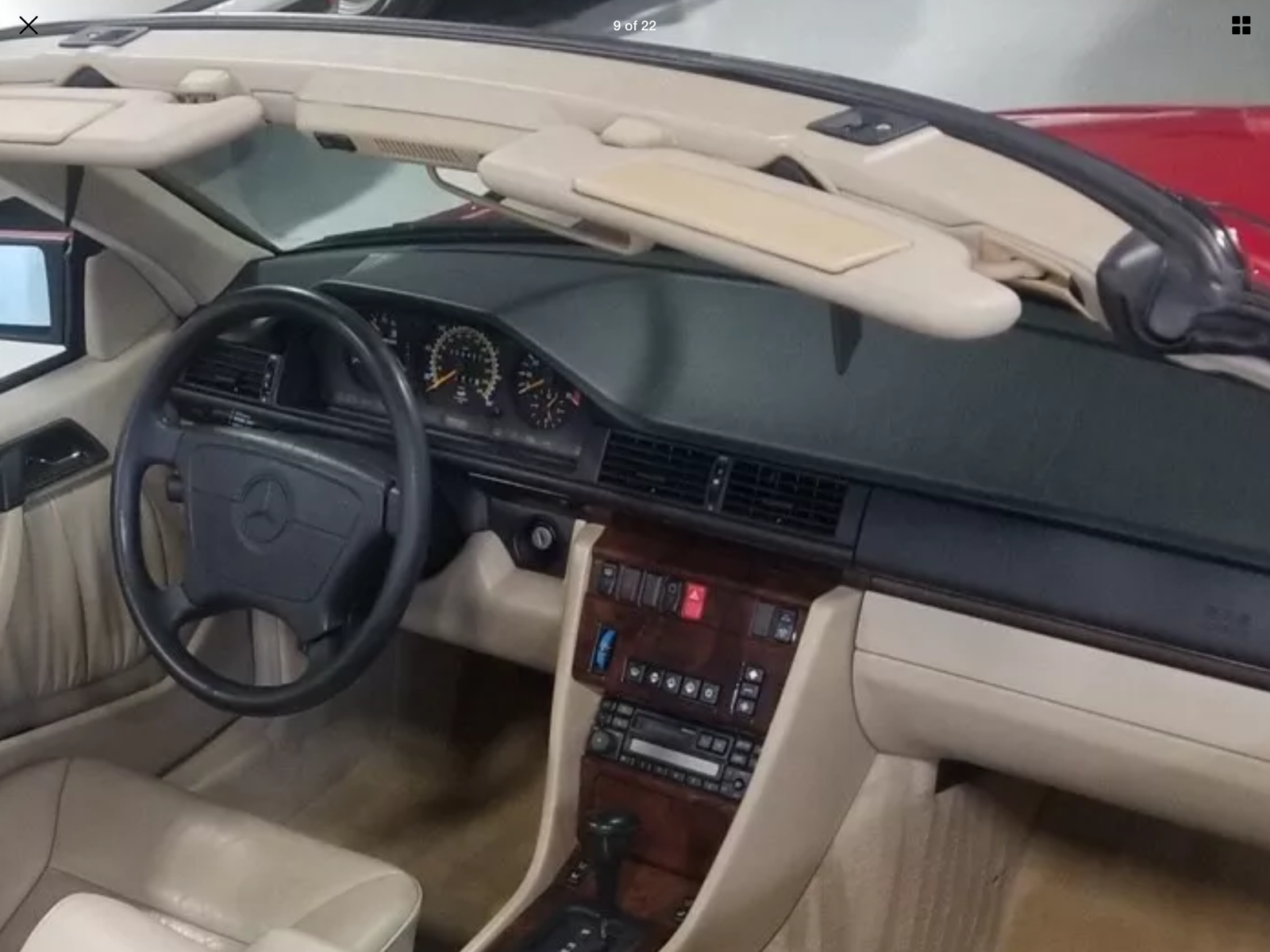 Mercedes Benz W124 E320 Convertible One Pair Sun Visor Trim Caps-NEW ...