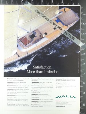 1999 ADVERTISING AD for Wally 88 Tiketitan sailing sailboat boat Yacht ...