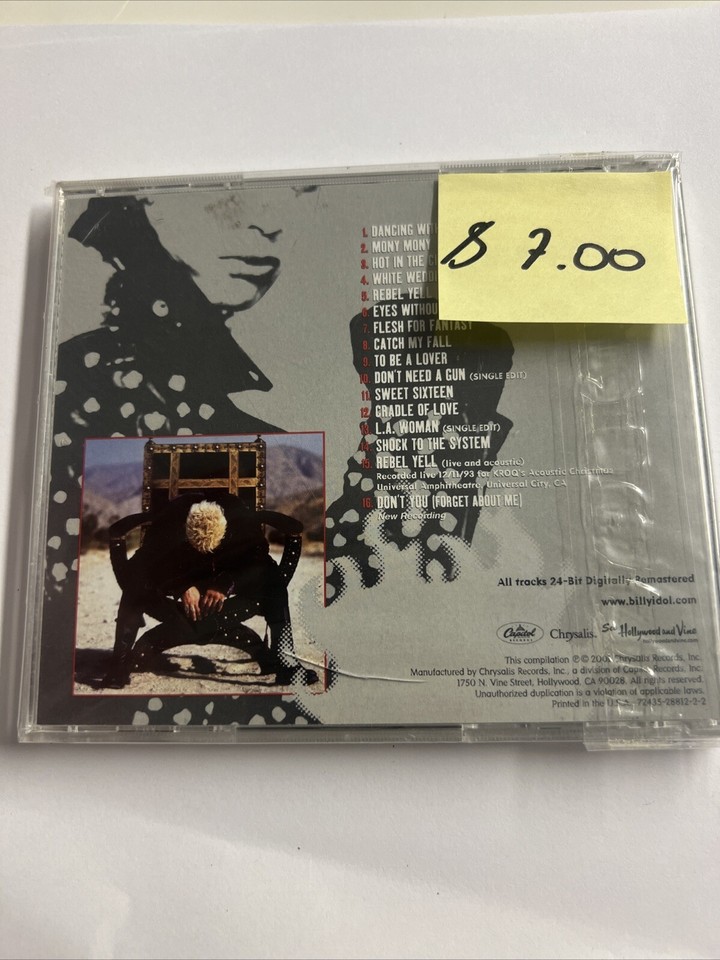 Greatest Hits by Idol, Billy (CD, 2001) 724352881222| eBay