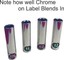 Chrome Socket Labels "Ladies Edition" Color Coded for "Easy Read" 60 ...