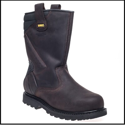 Dewalt Rigger Boots - Dark Brown Full Grain Leather Heavy Duty GOODYEAR ...