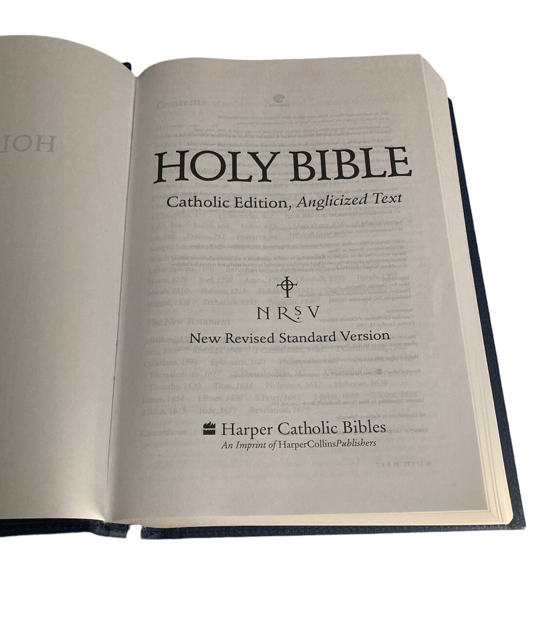 Harper Catholic Bibles NRSV Holy Bible Catholic Edition •Blue Cover ...
