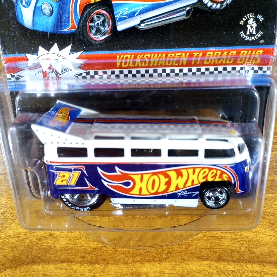 Hot Wheels RLC VW Volkswagen T1 Drag Bus 2597/4000 Blue White Real ...