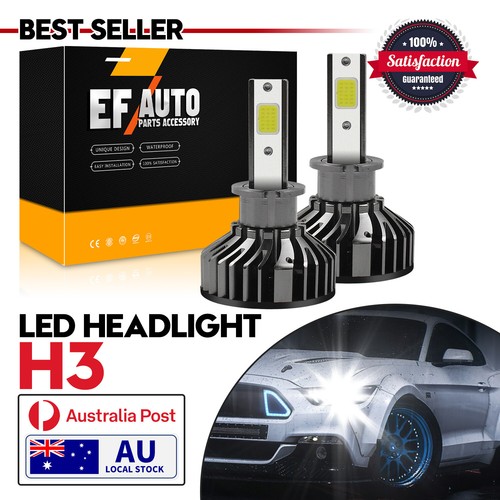 2PCS NEW H3 6000K LED 160W CAR HEADLIGHT FOG DRIVING LIGHT BULBS LAMP ...
